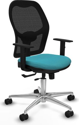 Piqueras y Crespo Idealer Stuhl f&uuml;r die Arbeit mit 1D-Armen, h&ouml;henverstellbare Lendenwirbelst&uuml;tze, ausgestattet mit Syncro/Traslack und eingespritztem Schaum. Mit Rolle