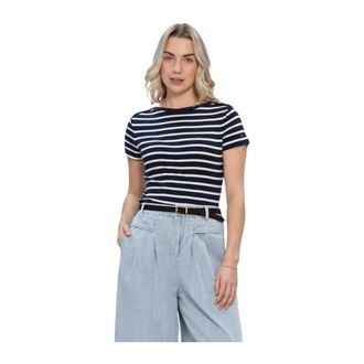Tommy Hilfiger Gold Button Slim SS Tee - - Tops - Damen - Mehrfarbig - XL