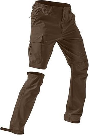 Generic Pantalon de marche et de randonn&eacute;e pour homme - S&eacute;chage rapide - Convertible - Pantalon cargo imperm&eacute;able - Fermeture &eacute;clair - Plusieurs poches - Pant
