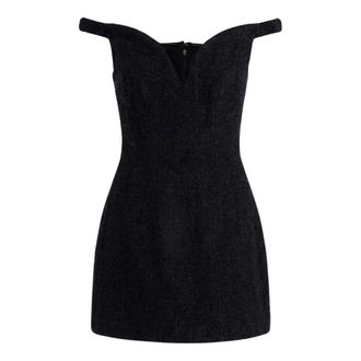 Self Portrait Boucle Mini Dress - - Dresses - Damen - Schwarzk - 2XS