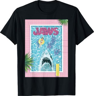 Jaws 50th Anniversary Poster Pool Front & Back T-Shirt