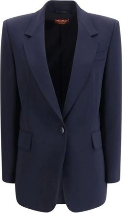 Max Mara Femme, Vestes, Bleu, Taille: 38 FR Tailleur Blazer en Triac&eacute;tate
