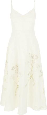 Alberta Ferretti Femme, Robes, Beige, Taille: 38 FR Robe Midi