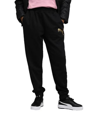 Puma Damen Essentials Metallic Jogginghose 3XL, Black Metallic Gold