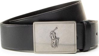 Polo Ralph Lauren Herreng&uuml;rtel 36mm Pp Plaque Belt 405691693001 Schwarz