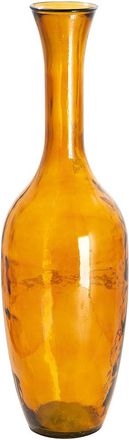 Gilde große Deko Vase XL Bodenvase aus reyceltem Glas - Glasvase Arturo - Deko Wohnzimmer Farbe: Orange-Gelb - Höhe 65 cm