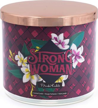 Frida Kahlo Duftkerze im Glas | Strong Woman | Geschenk Valentinstag | Duftkerze S&uuml;&szlig; | 3 Docht Duftkerzen | Kerzen lange Brenndauer (60h) | Duftkerze Sojawachs