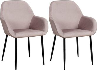 Altobuy Altobuy - alessia - Lot de 2 Fauteuils Velours Côtelé Rose
