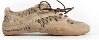 Miu Miu Gymnasium mesh and suede sneakers
