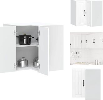 vidaXL Vidaxl - Armoire dangle murale de cuisine Lucca blanc bois ding&eacute;nierie - Armoire Dangle Murale De Cuisine - Armoires Dangle Murales De Cuisine