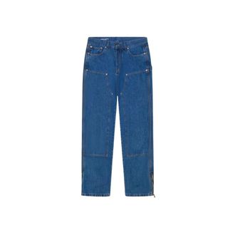 Garment Workshop Double Knee Work Pants - - Jeans - Damen - Blau - S