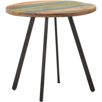 vidaXL Vidaxl - Table de salle &agrave; manger 80 cm Bois de r&eacute;cup&eacute;ration massif