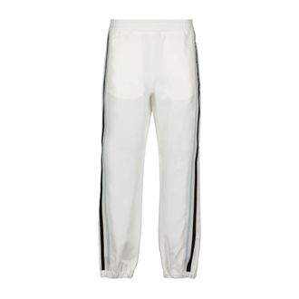 Moncler Logo Jogginghose mit elastischem Bund - - Trousers - Damen - Wei&szlig; - 2XS