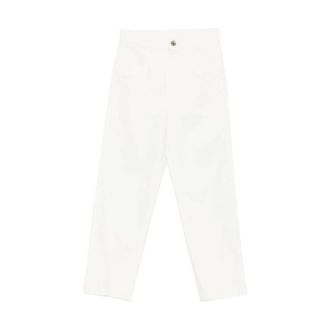Eleventy Femme, Pantalons, Blanc, Taille: 46 FR Cropped Pantalons
