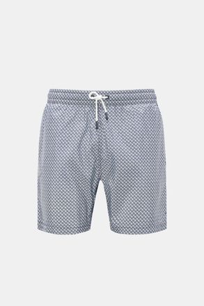 04651/ Herren - Badeshorts Tile Swim navy/wei&szlig; gemustert