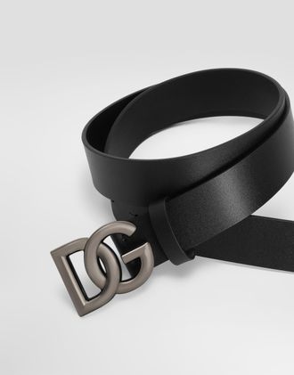 Dolce & Gabbana Leather Belt With Dg Logo - Mann G&uuml;rtel Mehrfarbig Leder 100