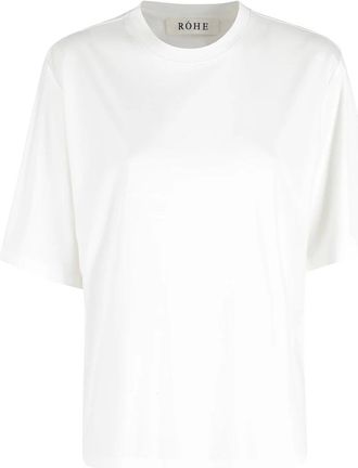 R&oacute;he Femme, Tops, Blanc, Taille: 36 FR T-shirt Oversize en Coton et Soie