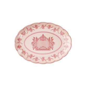 Guzzini Kleines, ovales Tablett aus Melamin Josephine Table Decor (Puderrosa)