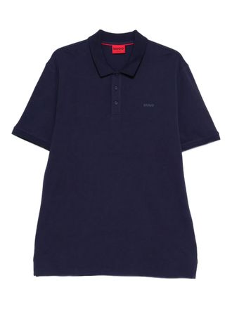 HUGO BOSS polo Donos à logo - Bleu