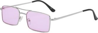 Generic Lunettes De Soleil &Agrave; Petite Monture En M&eacute;tal For Hommes Et Femmes, For Lext&eacute;rieur, La Conduite, Les Vacances(Purple)