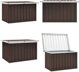 vidaXL Bo&icirc;te de rangement de jardin Marron 109x67x65 cm - Bo&icirc;te De Rangement Jardin - Coffre De Jardin - Rangement Exterieur - Meuble De Jardin - Abri