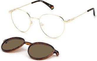 Polaroid unisex, Accessoires, Jaune, Taille: 51 MM Monture optique avec clip solaire