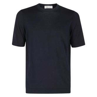 FILIPPO DE LAURENTIIS Baumwoll-T-Shirt mit gerader Passform - - Tops - Herren - Blau - M