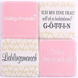 La Finesse Lafinesse Steinuntersetzer für heiß oder kalt - em6931, Steingut