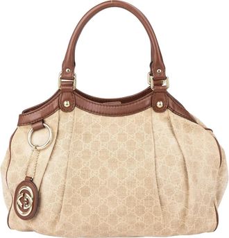 Gucci Crossbody Bags - Gucci GG Monogram Sukey Handbag - Gr. unisize - in Beige - für Damen