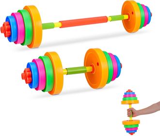 Hemobllo 1 Set Verstellbare Kunststoffhanteln f&uuml;r Kinder, Abnehmbares Hantelset, Armtrainingsger&auml;t f&uuml;r Vorschul- Und Grundschulkinder, Heimfitnessger&auml;t