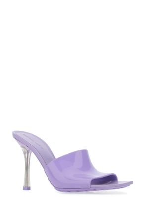 Bottega Veneta Womens Lilac Pvc Stretch Mules 5119 Sandali Sandal