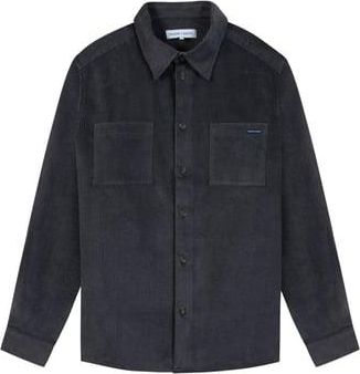 Maison Labiche Chemise droite col classique en coton m&eacute;lang&eacute;