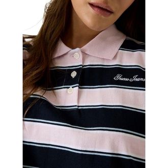 Guess Polo ray&eacute; &agrave; manches longues en coton
