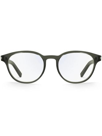 Saint Laurent Eyewear lunettes de vue Classic 10 à monture ovale - Vert