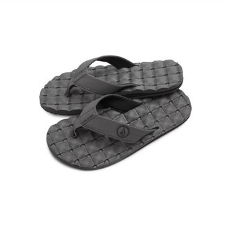 Volcom Herren Liegesandale Flip Flop Sandale, hellgrau, 38.5 EU