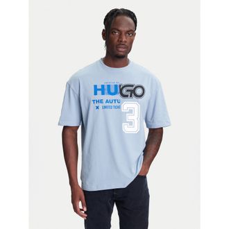 HUGO BOSS T-Shirt Nesite 50544168 Hellblau Loose Fit
