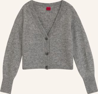 HUGO BOSS Hugo Strickjacke Sirala Relaxed Fit grau