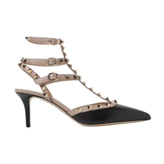 Valentino Garavani Femme, Chaussures, Noir, Taille: 35 EU Escarpins &agrave; Talons Hauts en Cuir Noir