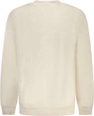 Tommy Hilfiger Logo-Embroidered Cotton Sweatshirt - Beige