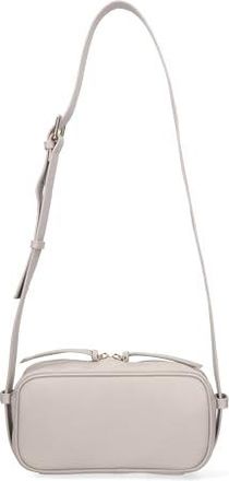 Gave Lux Sac à bandoulière pour femme en cuir véritable Made in Italy 24x11x6,5 cm, gris clair (ral 7035), Taille unique