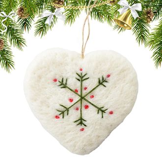 Generic Weihnachts-T&uuml;rdekoration - Schneeflockendekorationen, Schneeflocken-Ornamente aus Filz | Baumschmuck aus Schneeflockenfilz, kreative Partygeschenke, F