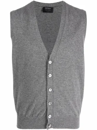 Dell'Oglio cardigan en cachemire &agrave; col v - Gris