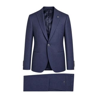 Luigi Bianchi Mantova Single Breasted Suits - - Suits - Herren - Blau - M