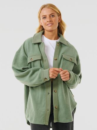 Rip Curl High Tide Fleece Shacket Jacke sage