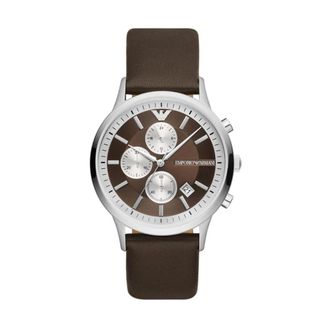 Emporio Armani Herrenmode Chronograph Uhr Braun - - Accessories - Herren - Grau - ONE SIZE