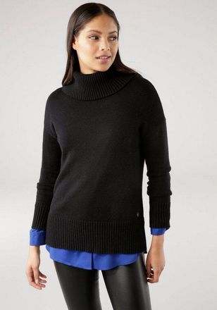 Tamaris Rollkragenpullover in lässiger Form mit seitlichen Schlitzen