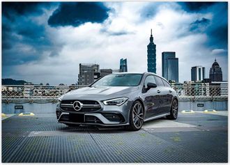 Generic H7927 Foto Bild Poster Wandkunst Dekor Der sportliche Mercedes Auto 70x50cm