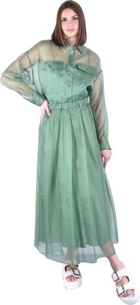 Max Mara Femme, Jupes, Vert, Taille: 38 FR Long Pleated Skirt