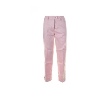 Re-hash Leinenmischung Cropped Hose - - Trousers - Damen - Rosa - W28
