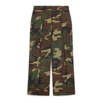 Fiorella Rubino Camouflage Palazzo Hose - - Trousers - Damen - Mehrfarbig - S